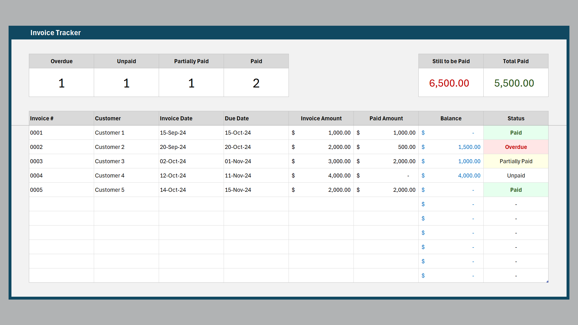 Excel Invoice Tracker – Spreadsheet Life