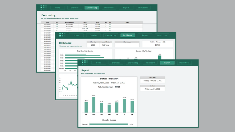Excel Exercise Log – Spreadsheet Life